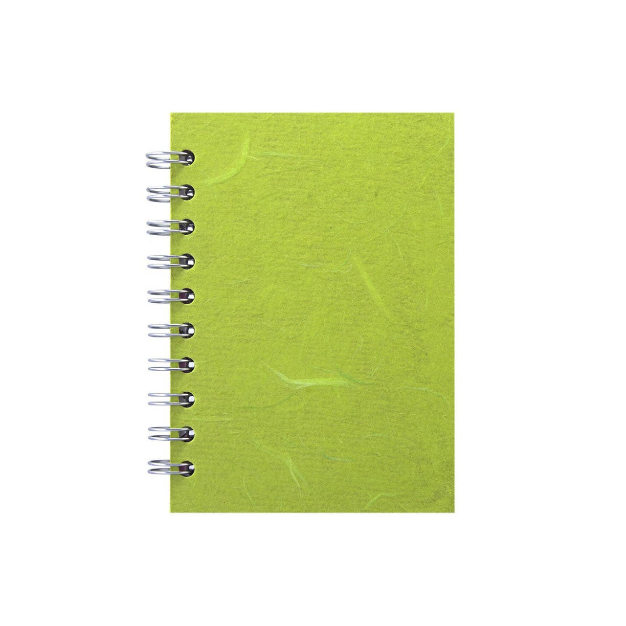 Custom A6 Portrait, Lime Green Notebook | Pink Pig
